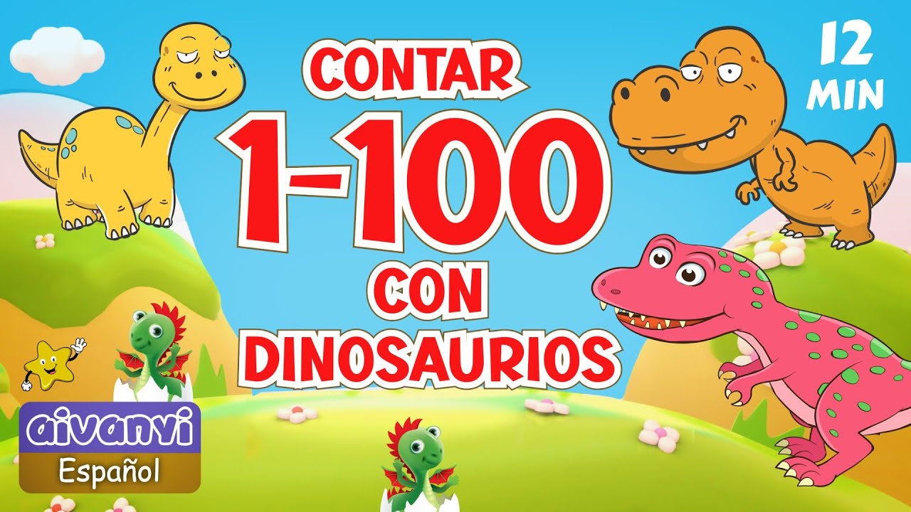Números del 1 al 100 con dinosaurios 🦕🦖🦕 Aprende los números en español ...