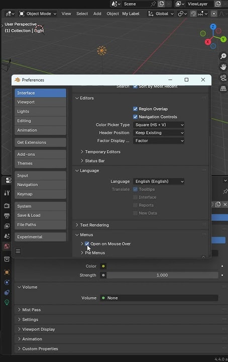 Mouse over controls in Blender 3D - YouTube