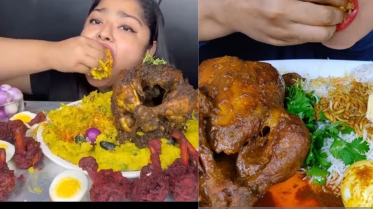 CHICKEN LOLLIPOP, WHOLE CHICKEN FRIED KALA BHUNA|| WHITE RICE WITH EGGS ...
