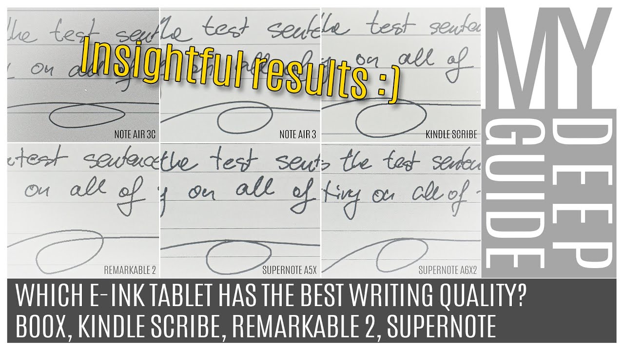 Which E-ink Tablet Has the Best Writing Quality? Note Air 3C, Kindle ...