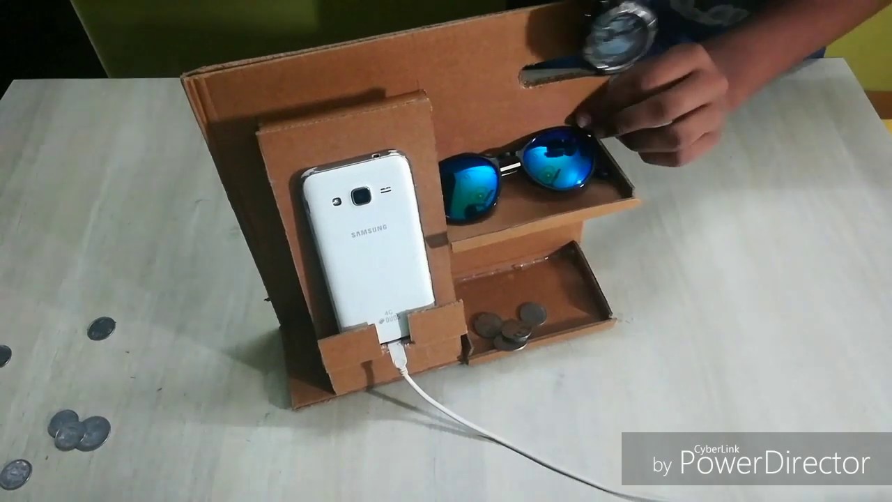 How to make a cardboard docking station...... In a diy way... - YouTube