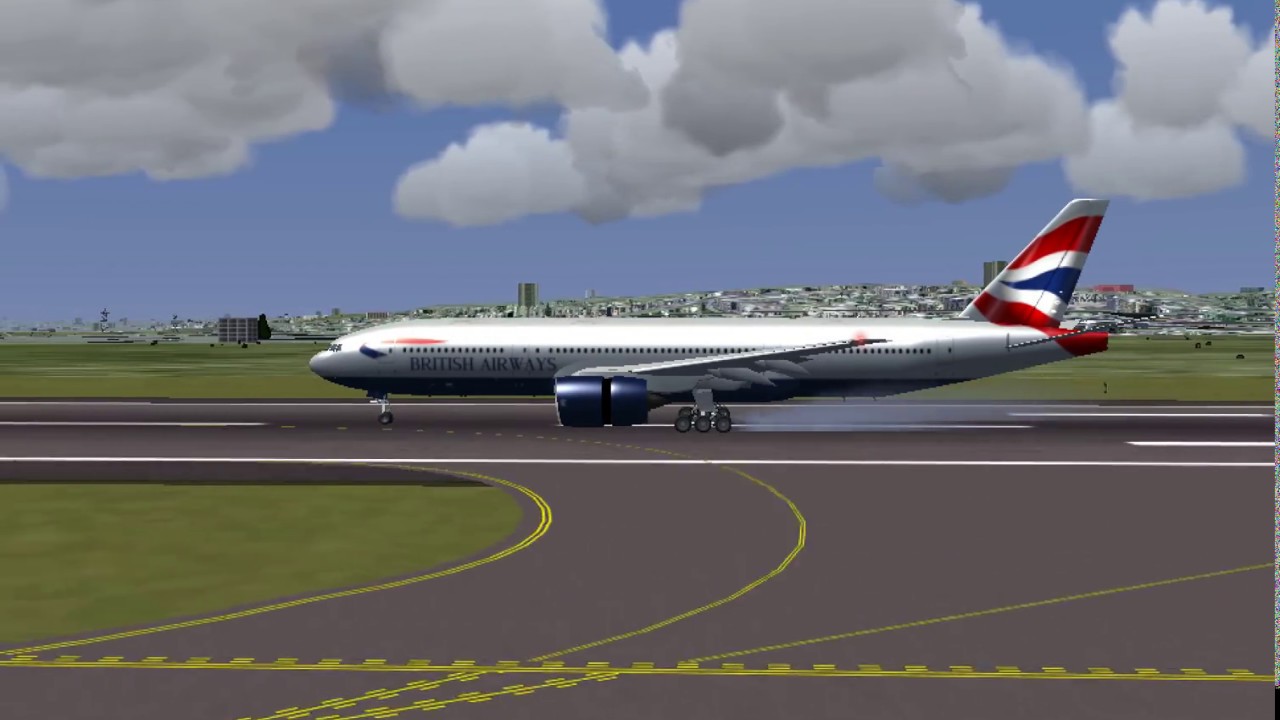 Manually Landing Flightgear Boeing 777-200 at San Diego International ...