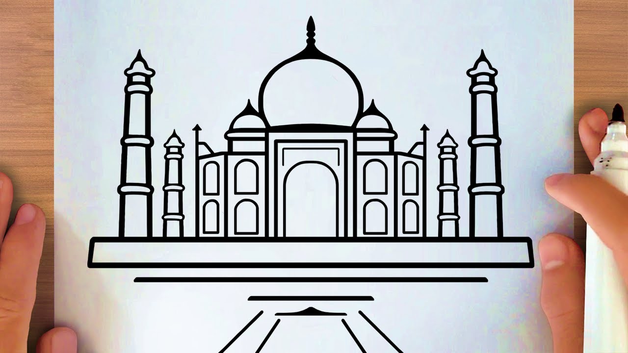 HOW TO DRAW TAJ MAHAL - YouTube