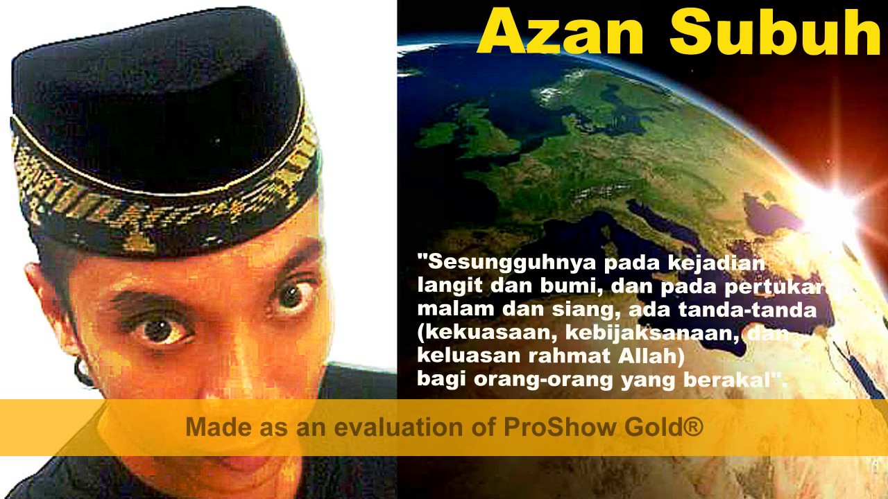 Azan Subuh(Alai@Ahmad Kamarulzaman Zainal Abidin) - YouTube