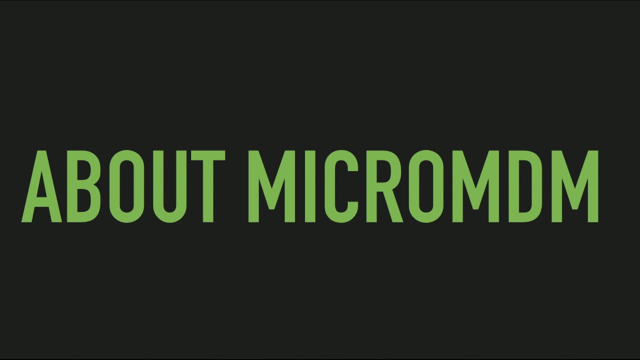 Getting MicroMDM working and working with MicroMDM - Jesse Peterson ...