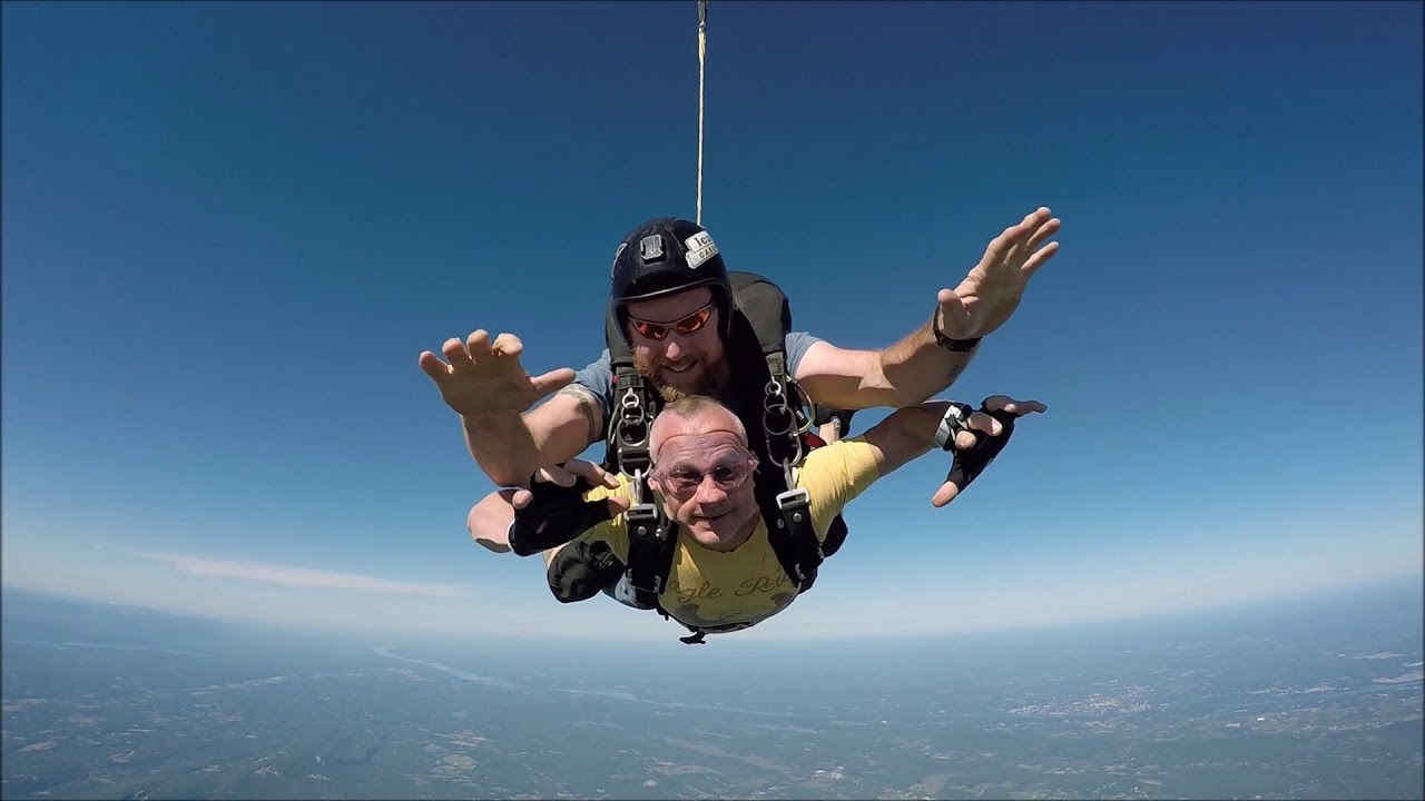First Tandem Jump - YouTube