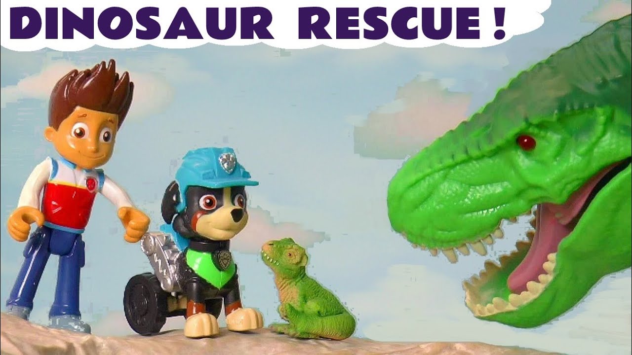 Dino Rescue Story with Rex and the Pups - YouTube