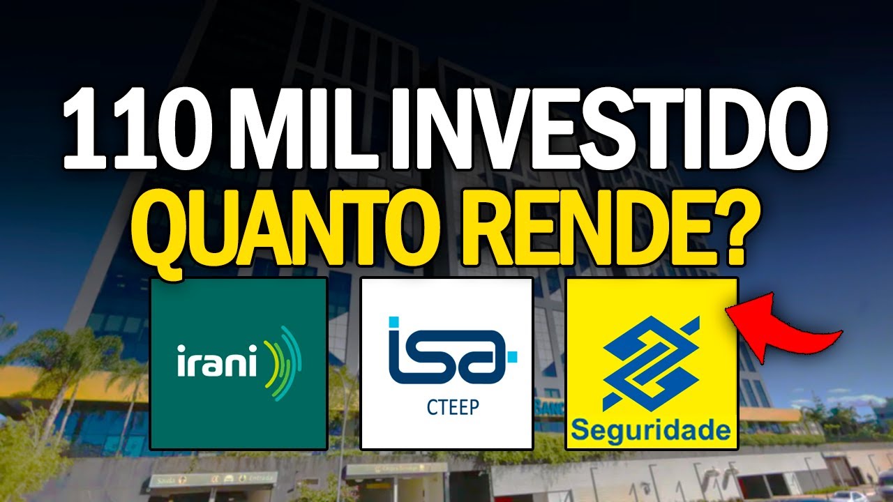 R$110 MIL INVESTIDO EM AÇÕES | QUANTO RENDE? CARTEIRA DE INVESTIMENTO ...