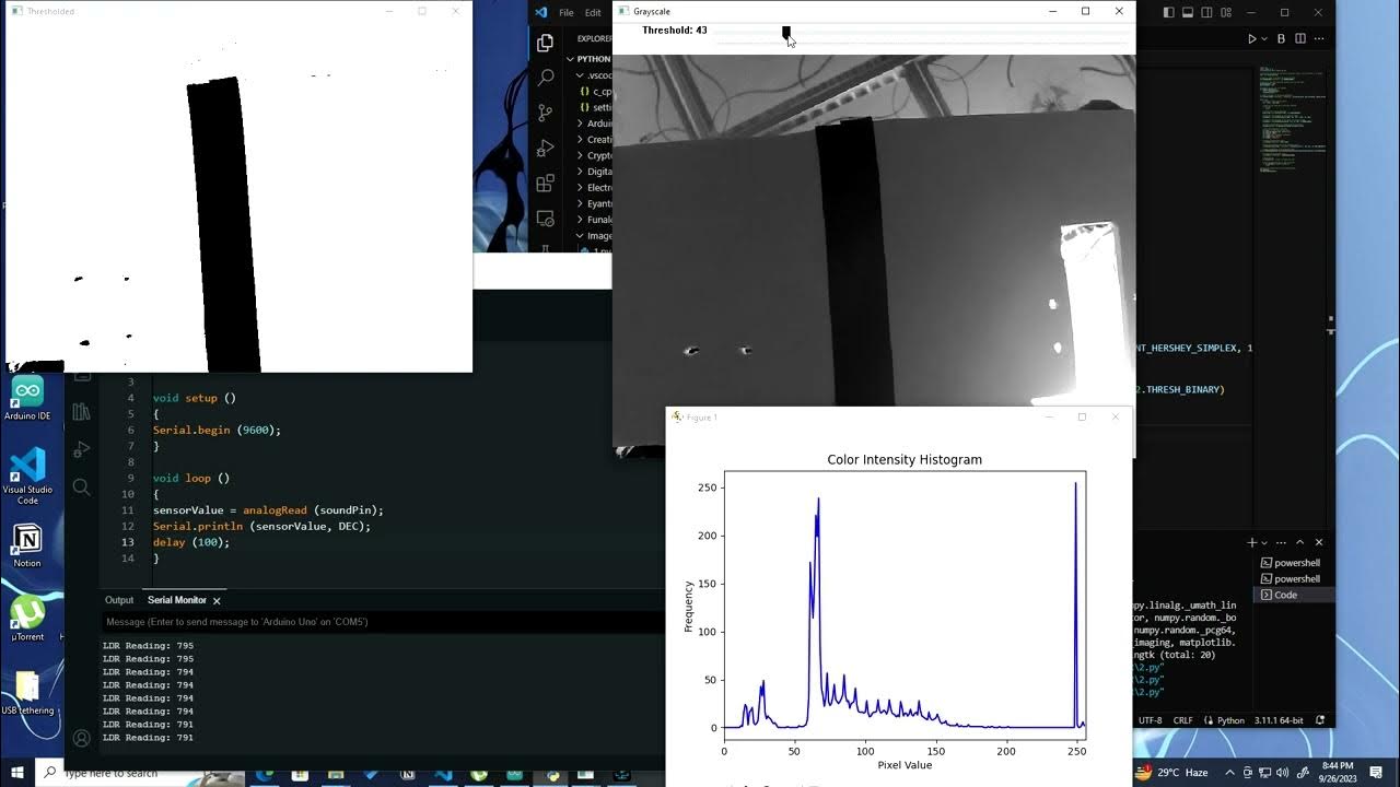 Real time Image Segmentation with OTSU Thresholding algorithm - YouTube