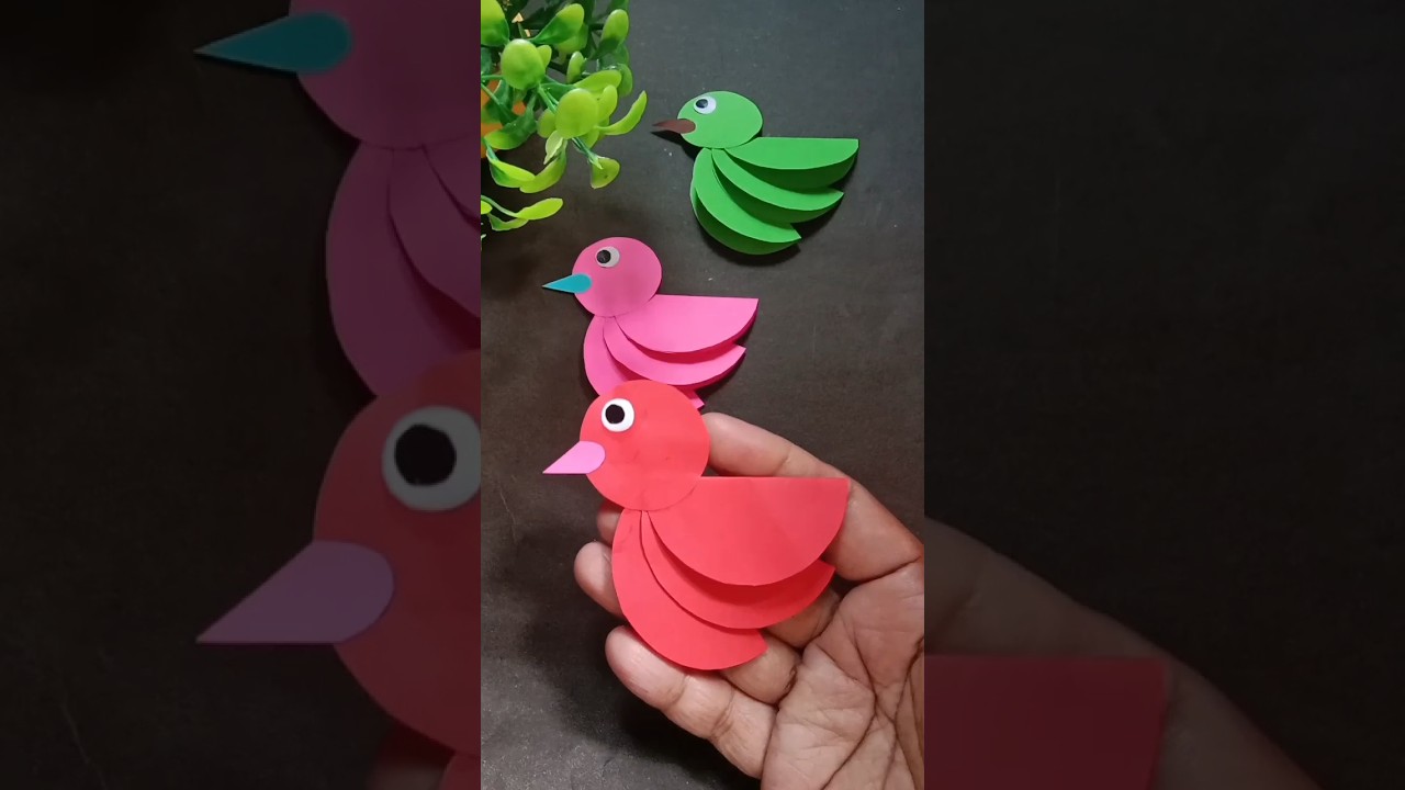 Ide kreatif bikin burung dari kertas origami bentuk lingkaran | bird ...
