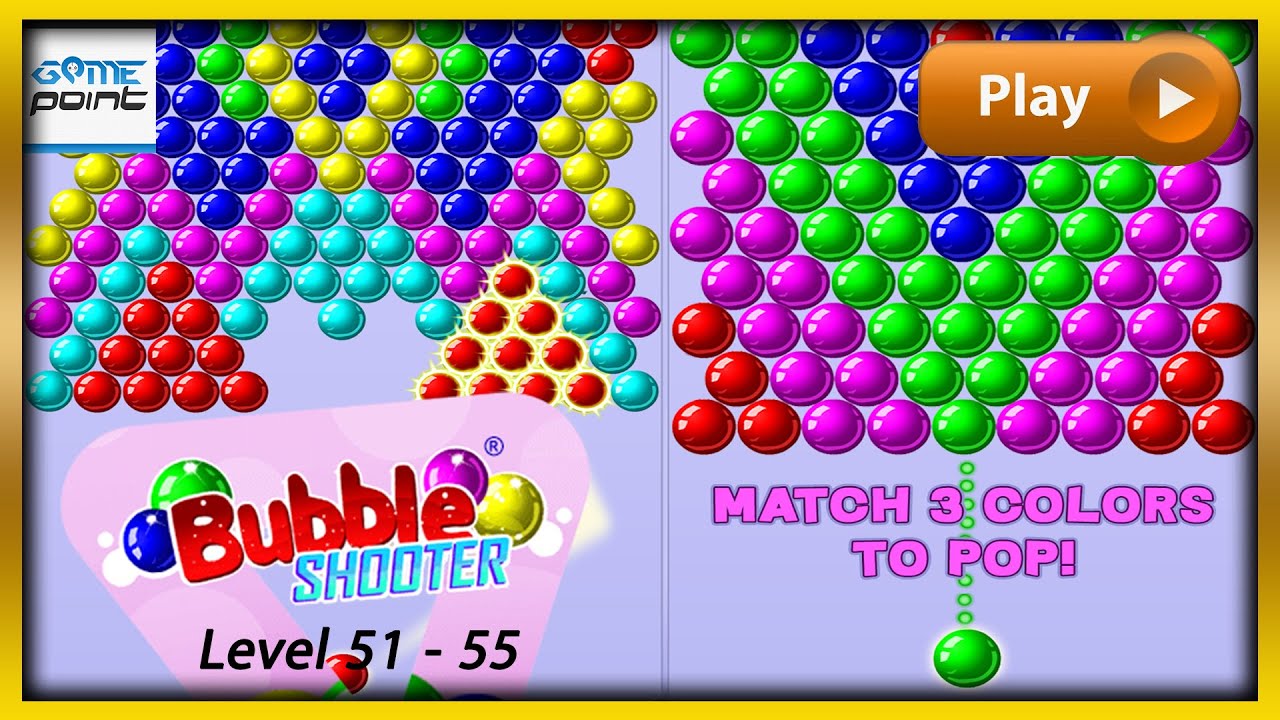 Bubble Shooter Gameplay - Level 51 to 55 | Arcade Games || Game Point ...