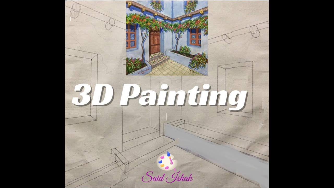 How to paint Step-by-Step 3D House - YouTube