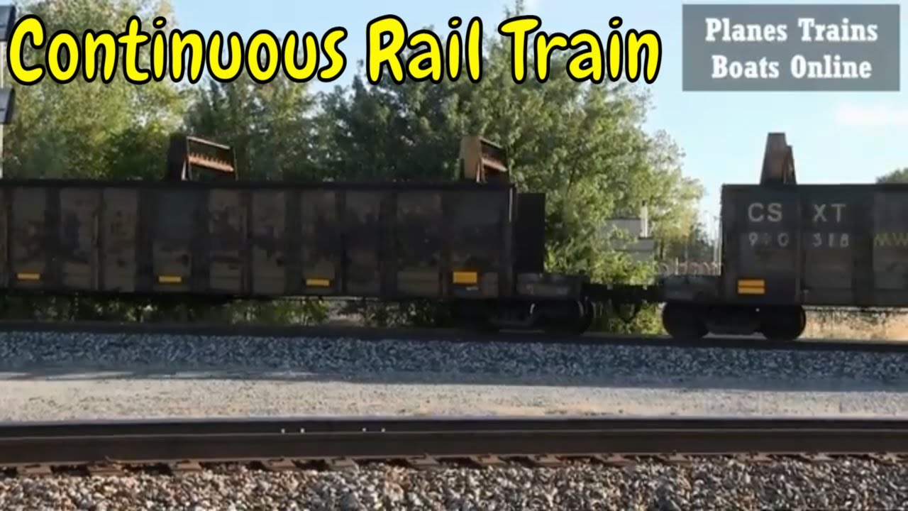 CSX Empty Continuous Rail Train In Fostoria Ohio - YouTube