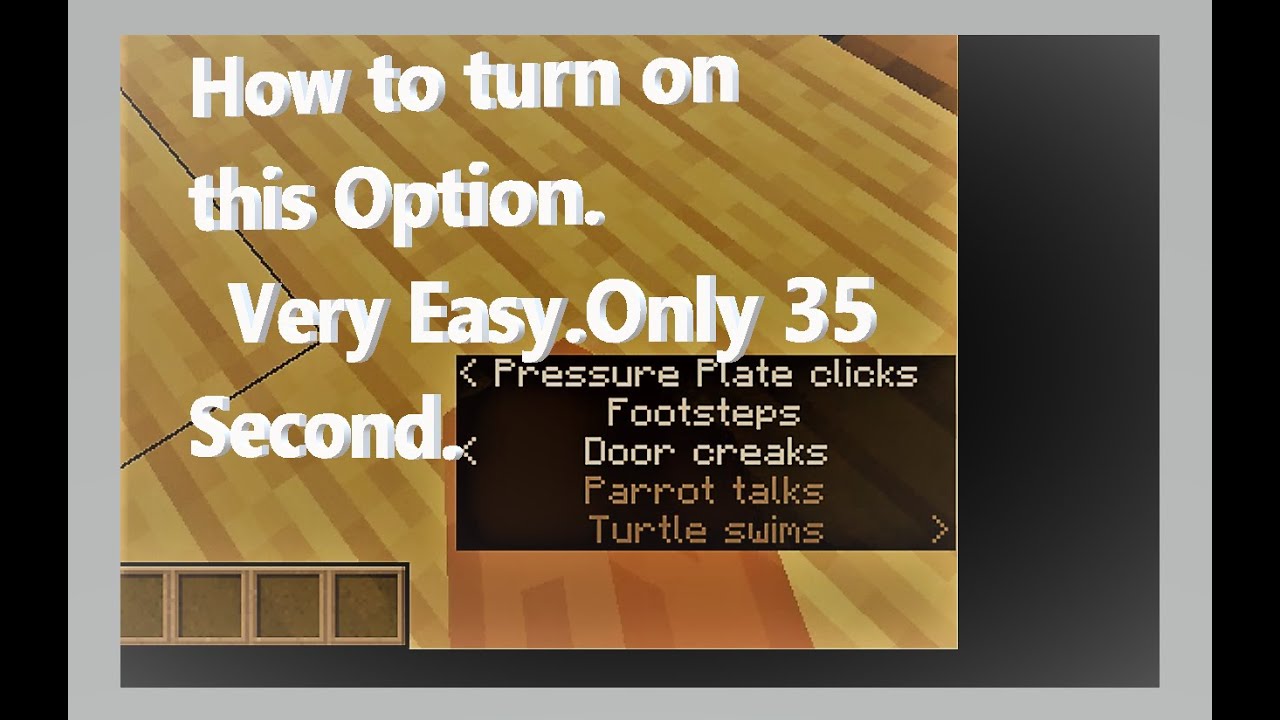 How to on Sound Subtitle in Minecraft.Only 35 Seconds .Very Easy.[Java ...