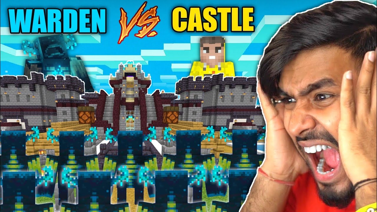 😱 100 WARDEN VS @TechnoGamerzOfficial CASTLE MINECRAFT | Techno Gamerz ...