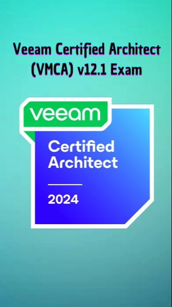 Veeam Certified Architect (VMCA) v12.1 Exam #shorts #udemy #veeam - YouTube