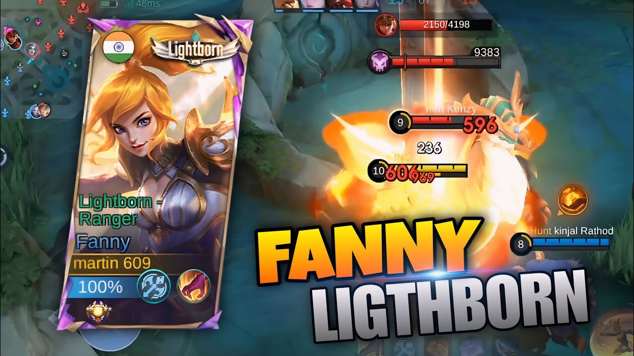 FANNY SOLO RANKED GAMEPLAY WITH LIGTHBORN SKIN | FANNY MLBB - YouTube