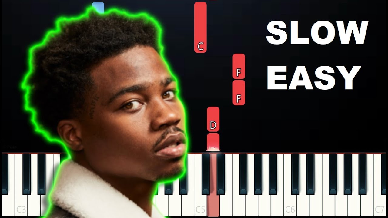 Roddy Ricch - High Fashion (SLOW EASY PIANO TUTORIAL) - YouTube