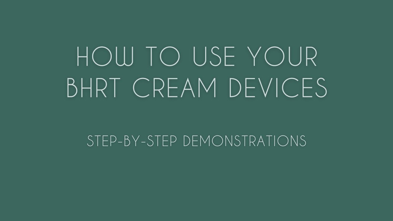 BHRT Devices: TOPI-CLICK®, PERL, MEGAPUMP, SYRINGE - YouTube