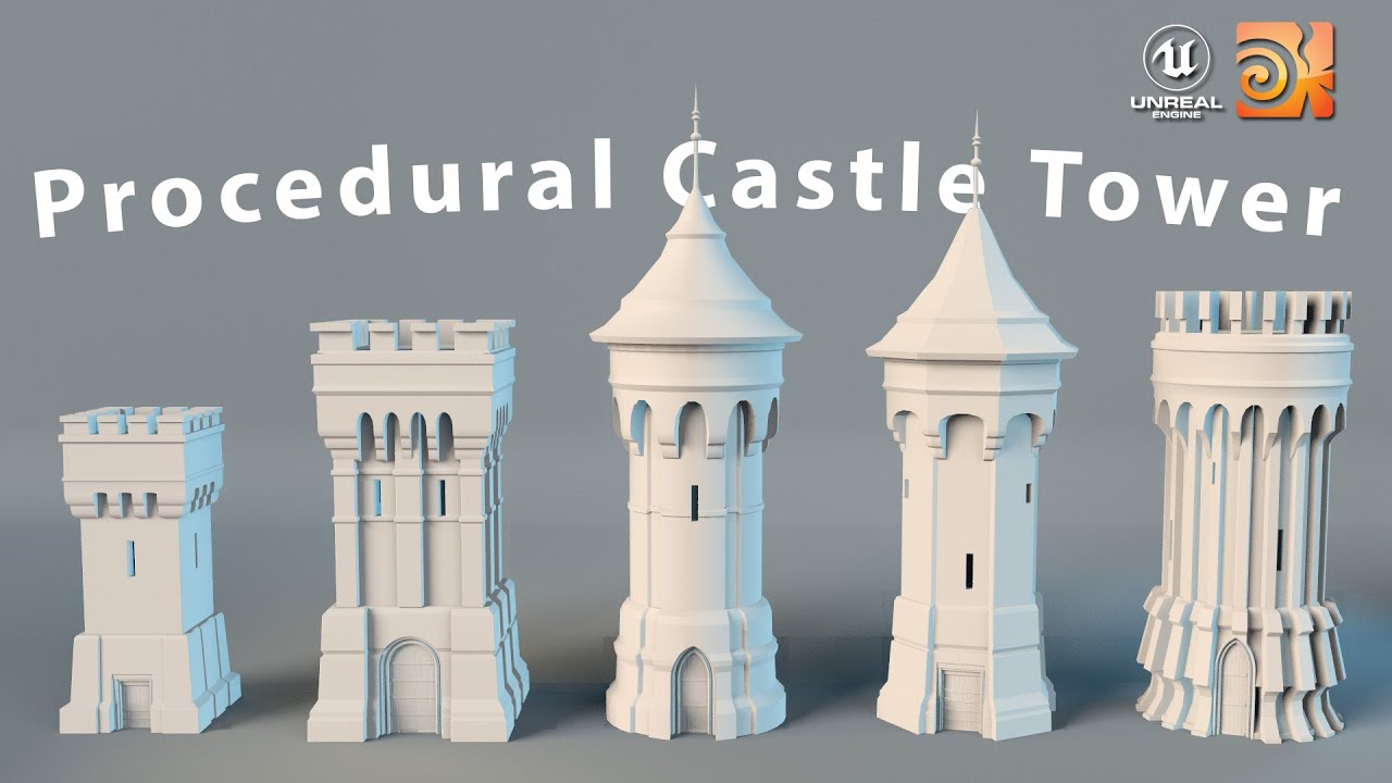 HOUDINI / UE - Procedural Castle Tower - YouTube