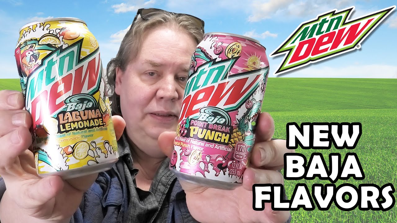 MTN DEW Baja Laguna Lemonade & Point Break Punch - REAL Review - YouTube
