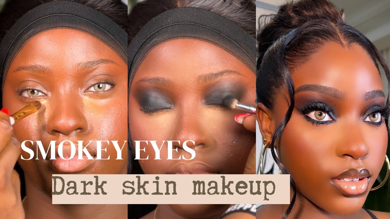 EASY SMOKEY EYES TUTORIAL/ DARK SKIN MAKEUP/ USED ZARON COSMETICS PRODUCTS TO ACHIEVE THIS LOOK ...