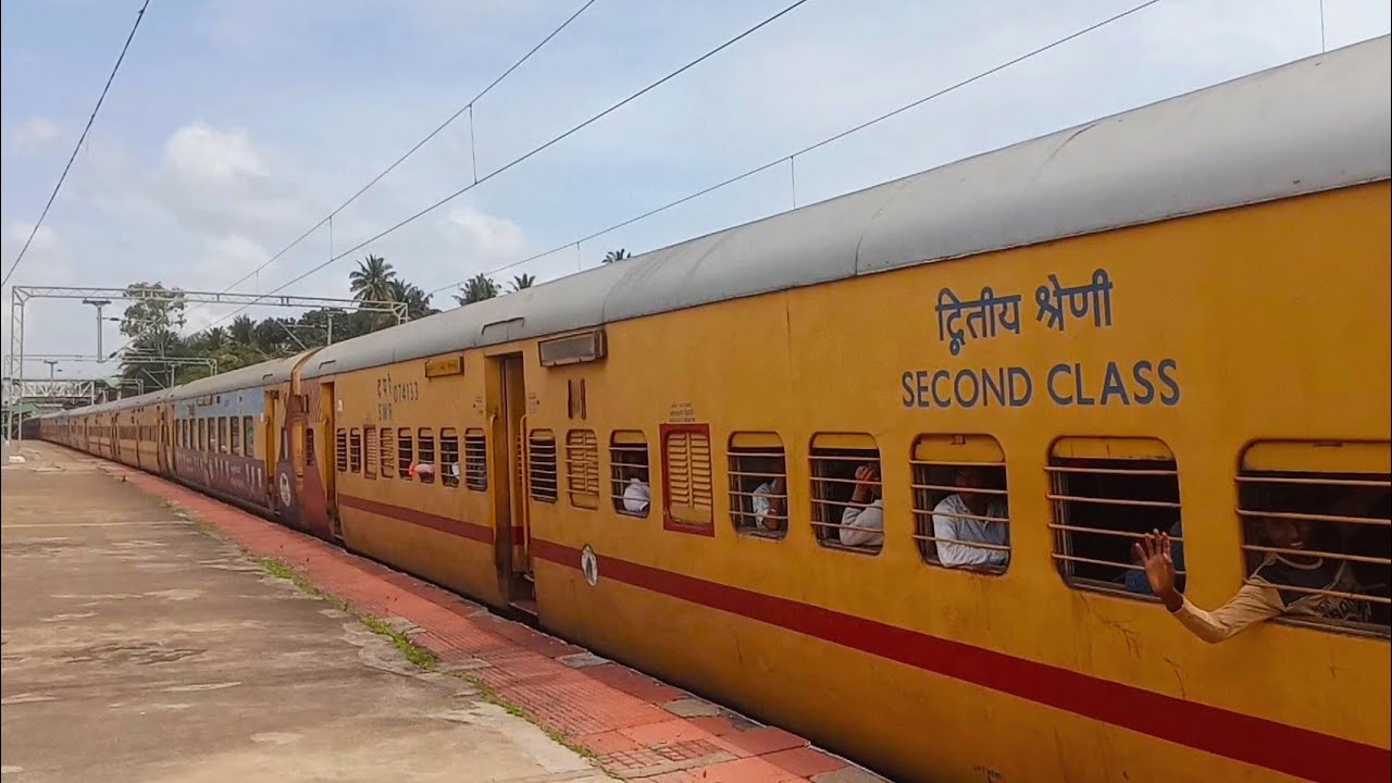 Vishwamanava Express (Belagavi - Mysuru) with KJM WDP4D departing from ...