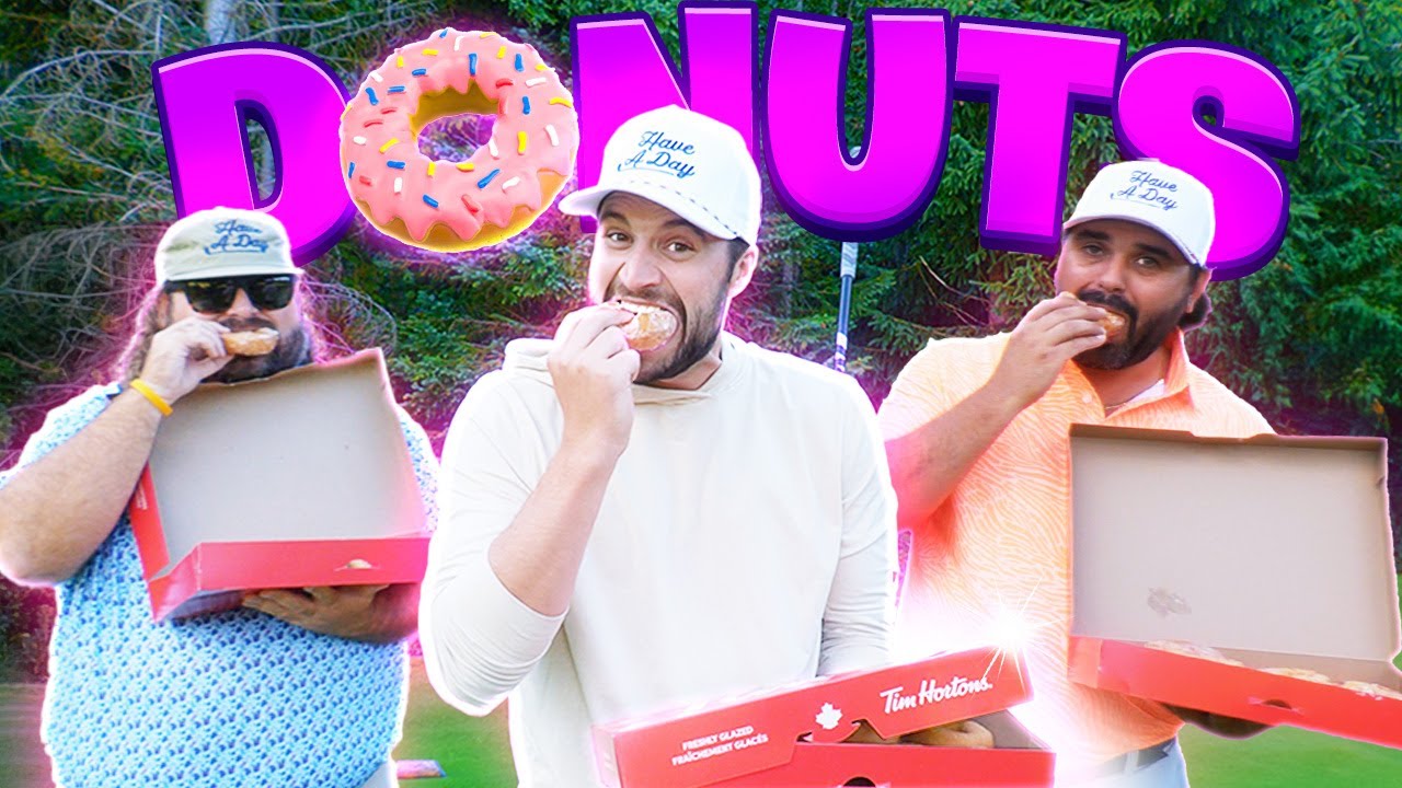 Can We Finish 3 Dozen Donuts In Nine Holes Of Golf? - YouTube