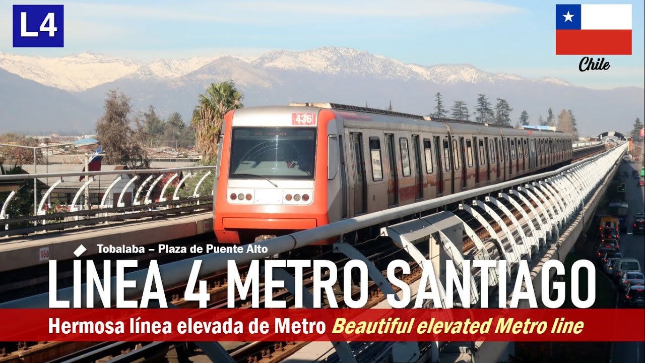 Viaje LINEA 4 METRO DE SANTIAGO CHILE completa, Tobalaba - Plaza Puente ...