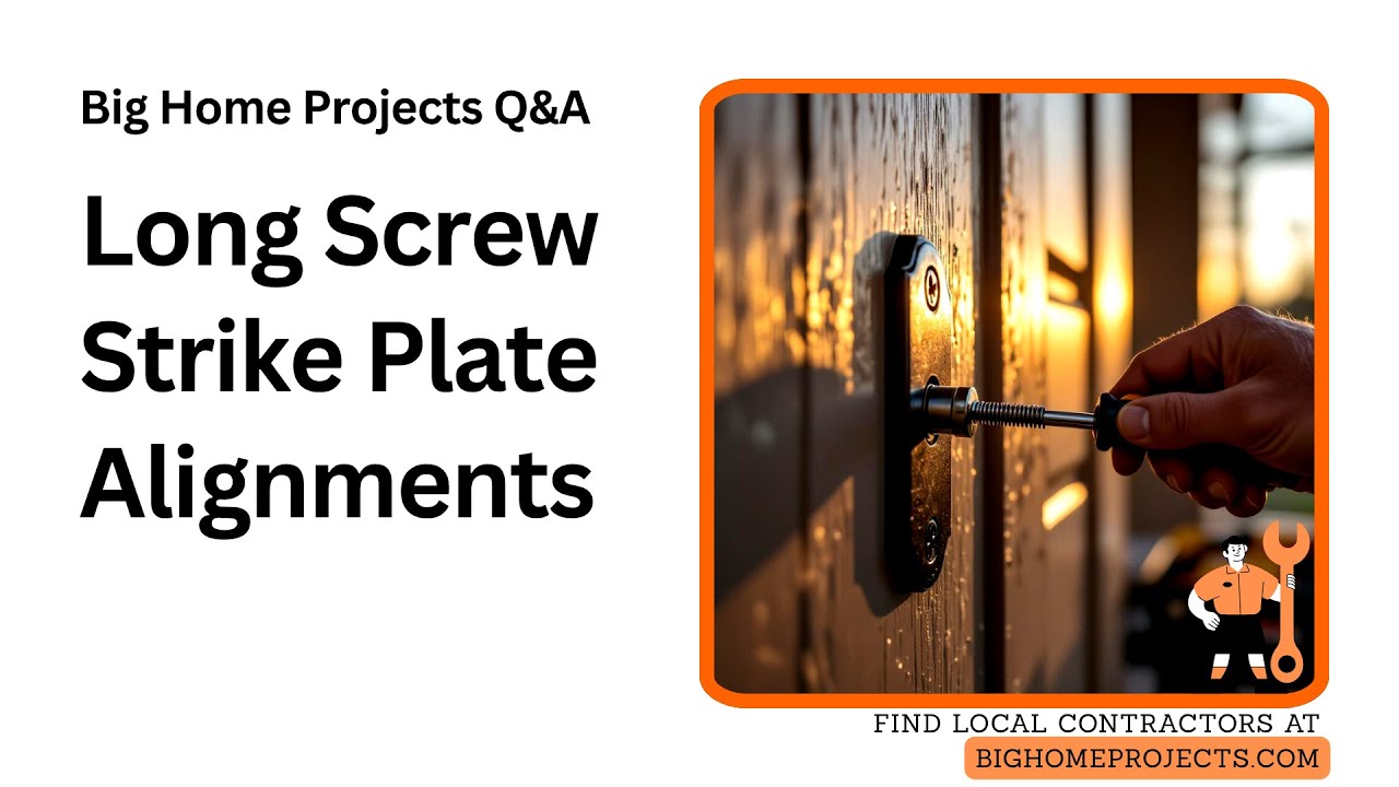 Long Screw Framed Strike Plate Alignment Fix - YouTube