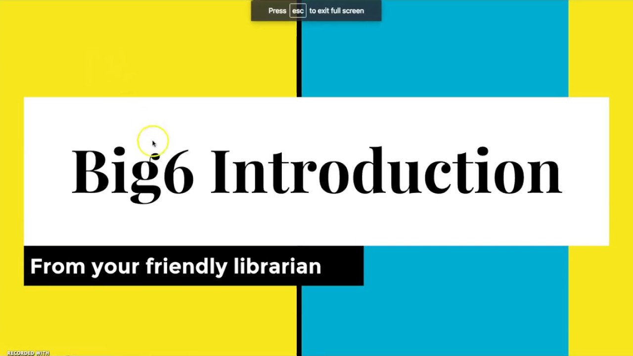 Big6 Lesson Introduction - YouTube