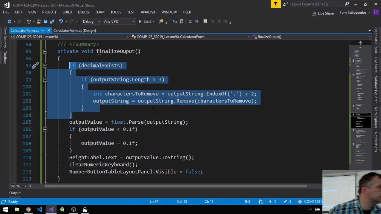 COMP123 - S2019 - Lesson 9 - Part 4 - Programming a Numeric Keyboard UI ...