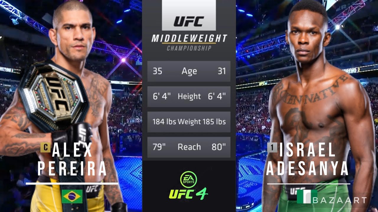 ALEX PEREIRA VS ISRAEL ADESANYA 2 FULL FIGHT UFC 287 - YouTube