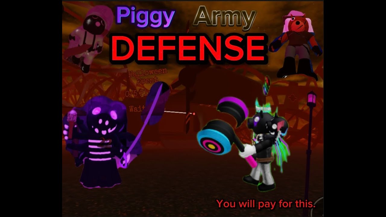 How I Beat The Piggy Army Defense Halloween - Part 1 Map 1 - YouTube