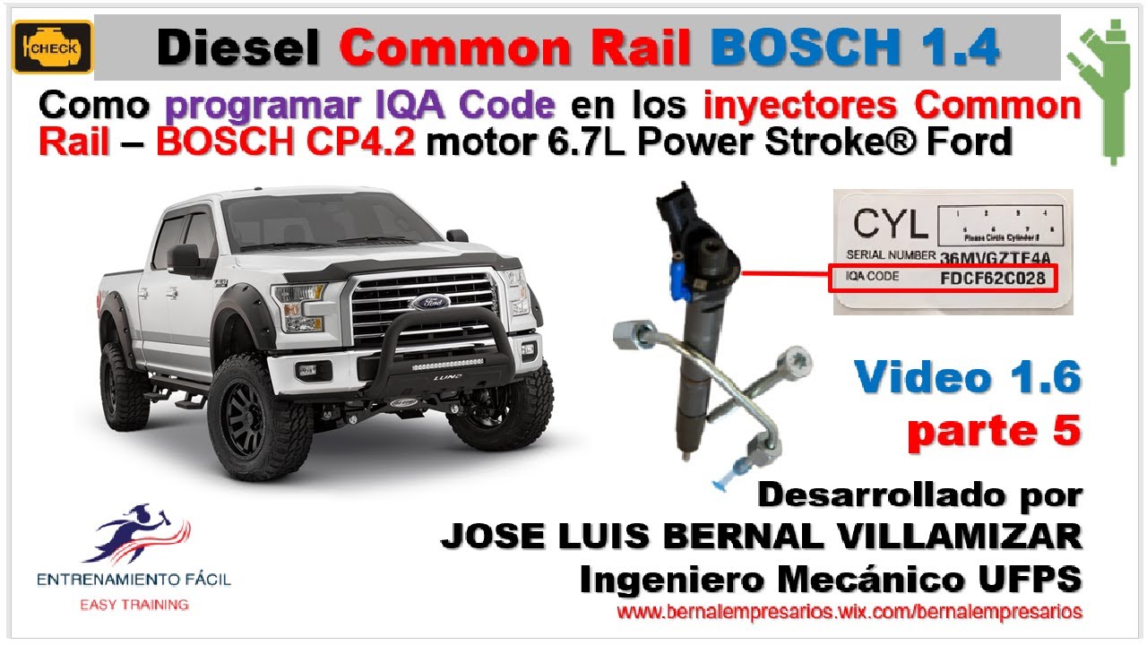 7-Inyección Diésel Common Rail (código de inyector: IQA Code) motor 6 ...