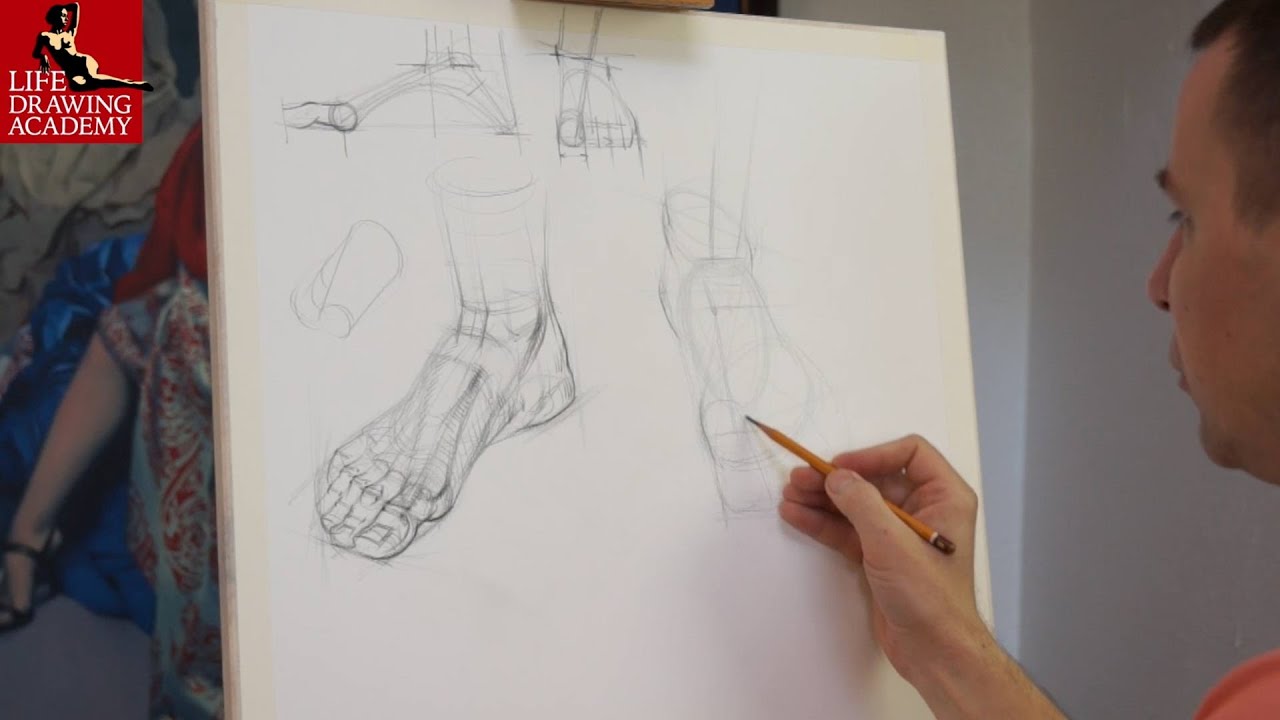 How to Draw Human Feet - YouTube