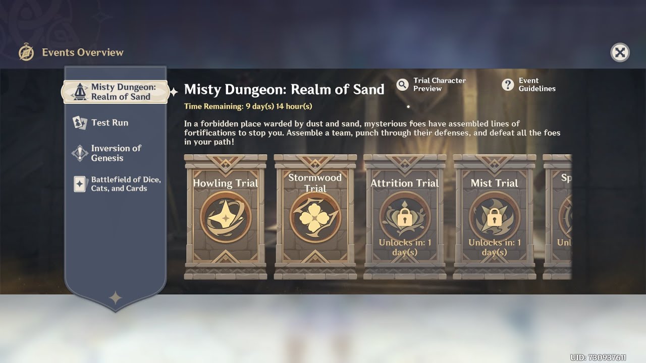 [Genshin] Misty Dungeon: Realm of Sand - Mist Trial - YouTube
