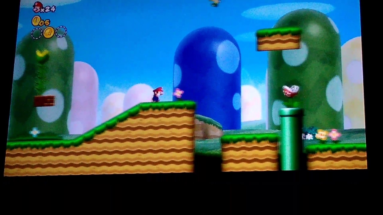 Super Mario Bros Wii walkthrough for world 1 levels 4-6 - YouTube