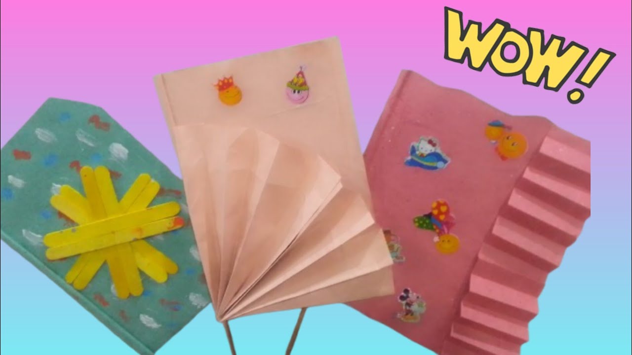 Diy- Homemade paper hand fan /Best out of waste /kids craft idea - YouTube