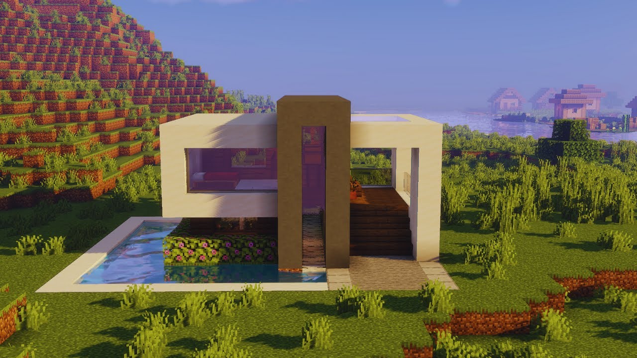 Minecraft: How to Build a Simple Modern House | Tutorial - YouTube
