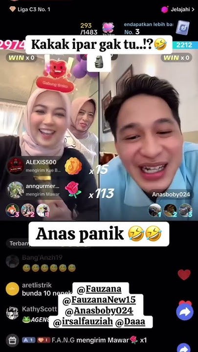 Anas panik ketemu kaka ipar #yunfa #masiyun #live #fauzana #sobatngarit - YouTube