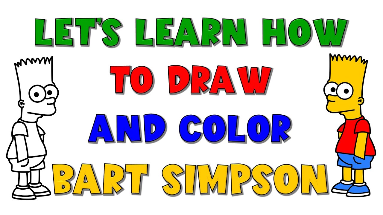 How to draw BART SIMPSON step by step.. Easy steps (NEW) | One Drawing ...