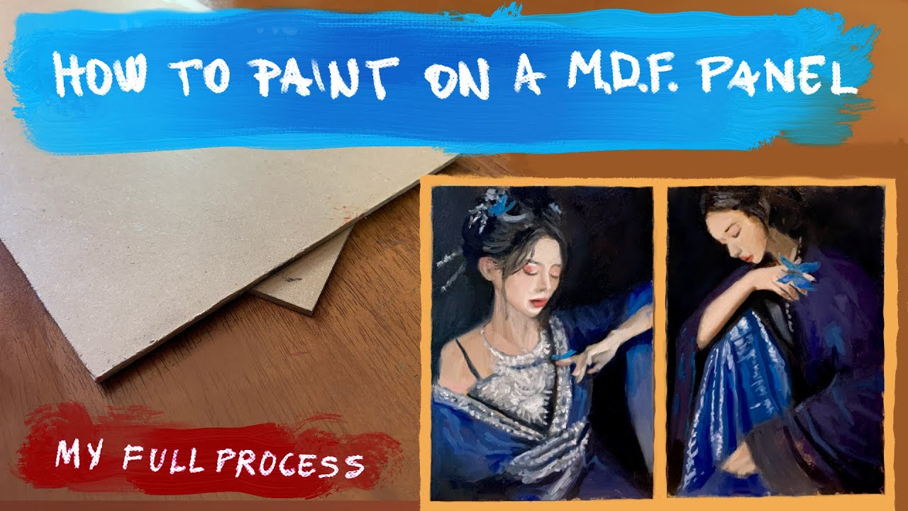 How to paint on a wood panel - this is my entire process, from scratch ...