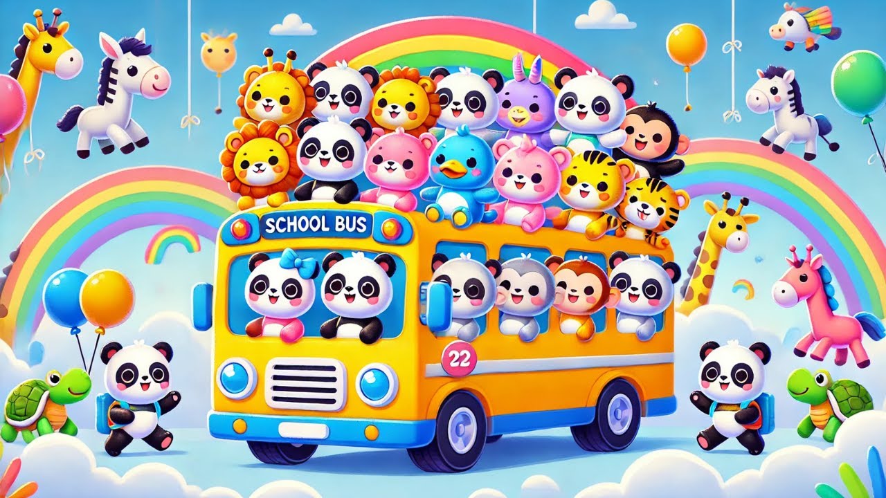 All Aboard the Magical Rainbow School Bus | Kids Educational Song - YouTube