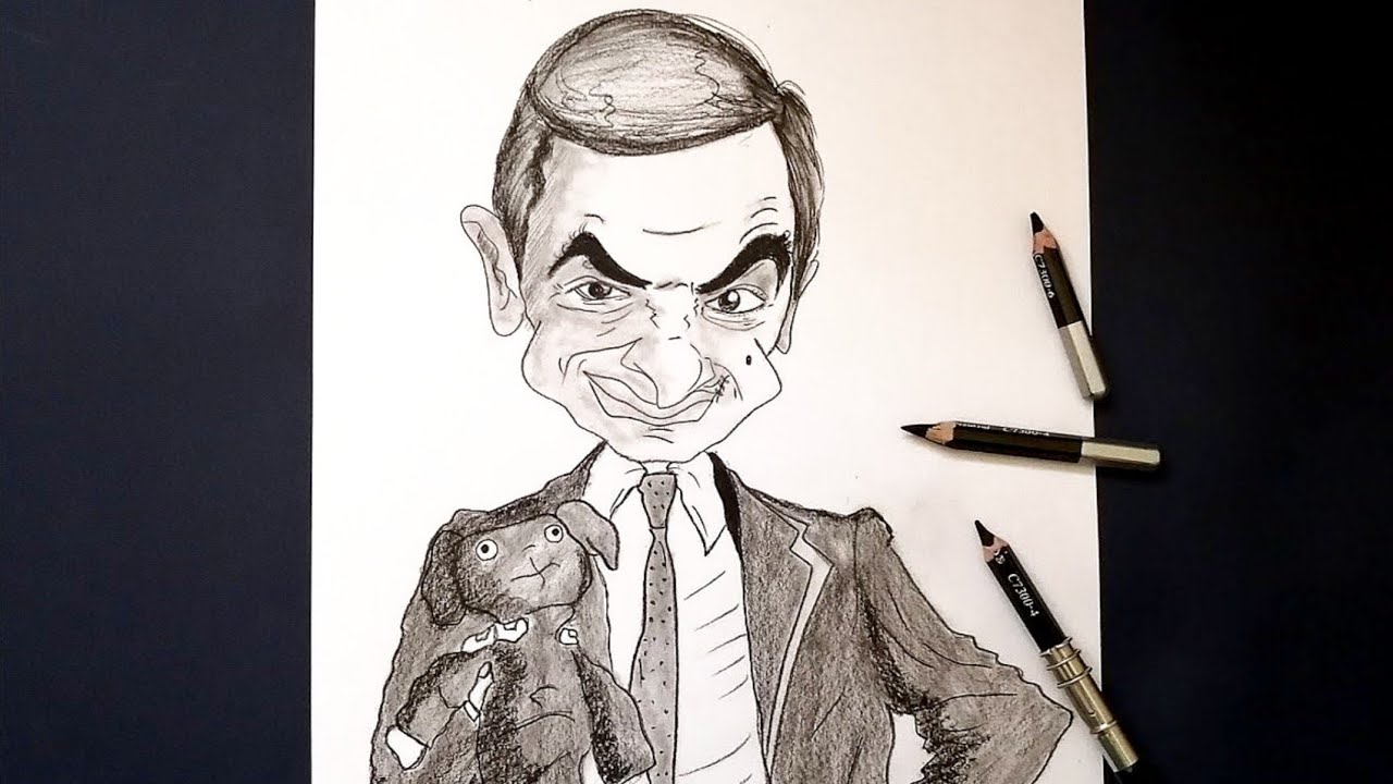 How to Draw : Mr bean || Draw step by Step for 5 minutes - YouTube