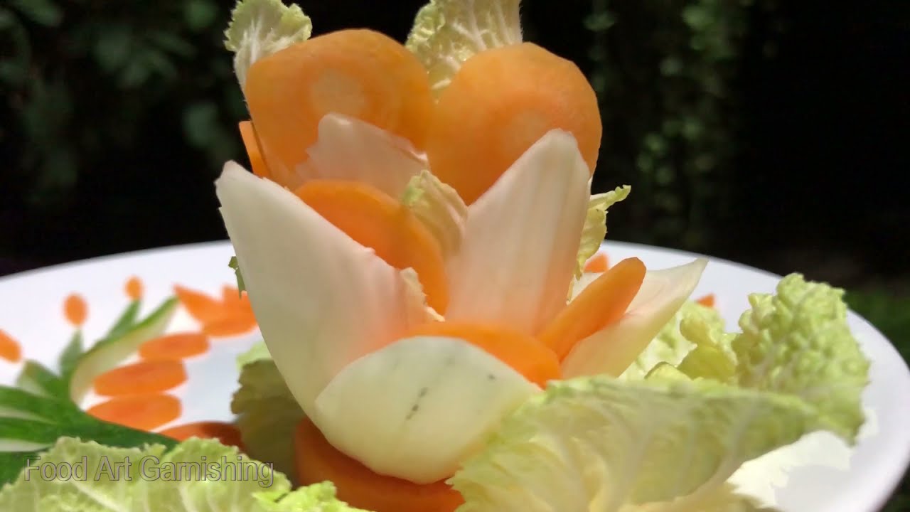 Easy Salad Decoration Ideas | Vegetable Carving Garnish - YouTube