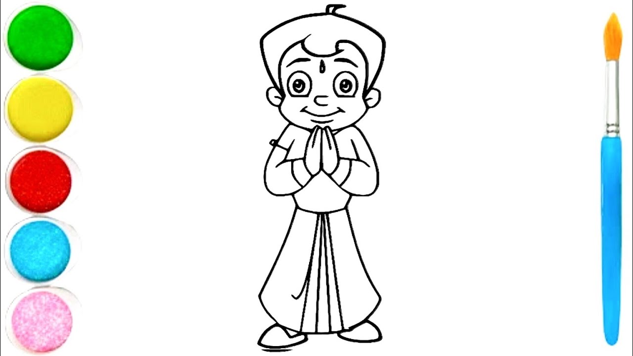 How To Draw Chota Bheem || Chota Bheem Drawing Easy|| How To Draw Chota ...
