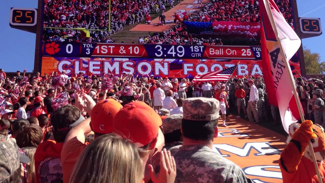 Clemson Run Down the Hill! - YouTube