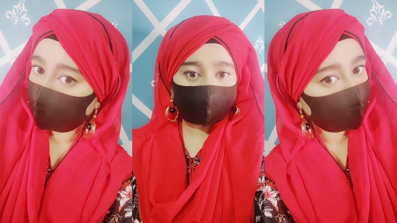 New 2025 Simple And Easy Hijab Tutorial With Mask By Wajeeha Fatima ...