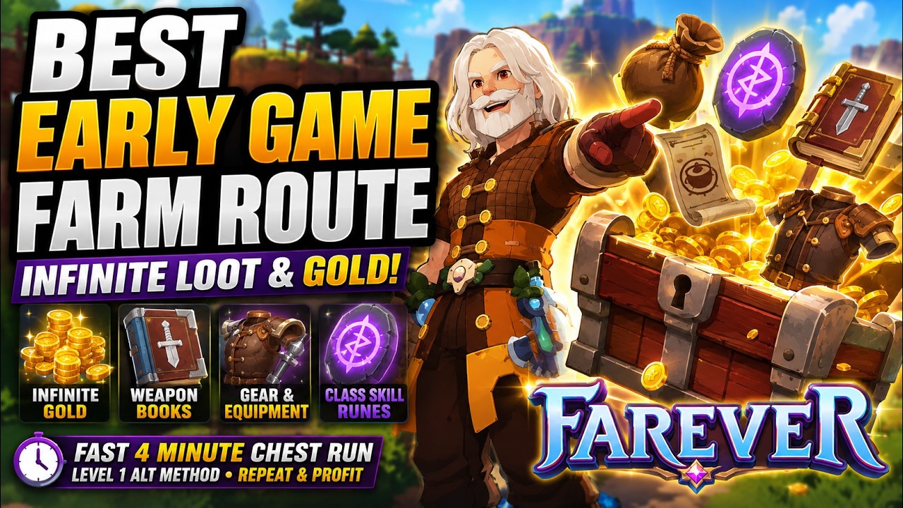 Farever Best Early Game Farm Route | Infinite Gold, Weapon Books, Gear ...
